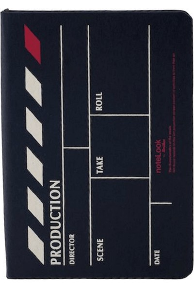 Notelook Production Dikey A7 100 Yaprak Çizgili Siyah Defer