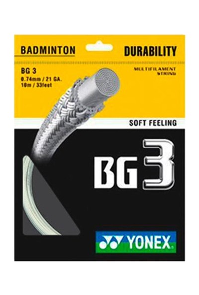 Yonex Bg 3 (10M) Bad.Kordajı-Beyaz