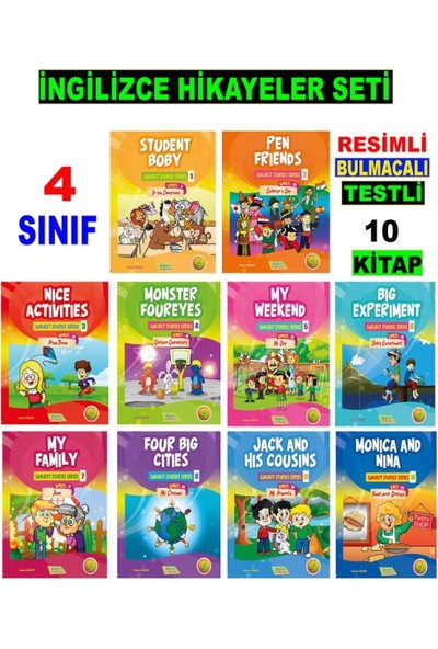 Akılyolu Publishing 4. Sınıf İngilizce Hikayeler Seti 10 Kit - Hasan Güneri