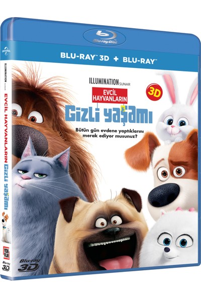 Evcil Hayvanların Gizli Yaşamı 3D+2D Bluray Dısc Evcil Hayvanların Gizli Yaşamı 3D+2D Bluray Dısc