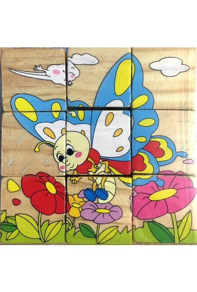 Hira Ahşap Küp Puzzle ( 9 Parça Puzzle)