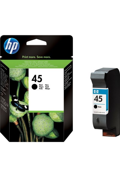 Hp 45 51645AE Siyah Orjinal Kartuş 930 Sayfa Hp 45 51645AE Siyah Orjinal Kartuş 930 Sayfa