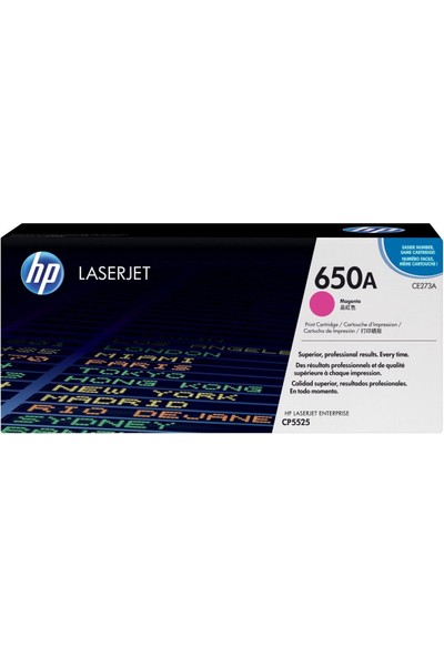 HP 650A / CE273A / M750 / CP5525 / CP5520 Kırmızı Orjinal Toner HP 650A / CE273A / M750 / CP5525 / CP5520 Kırmızı Orjinal Toner