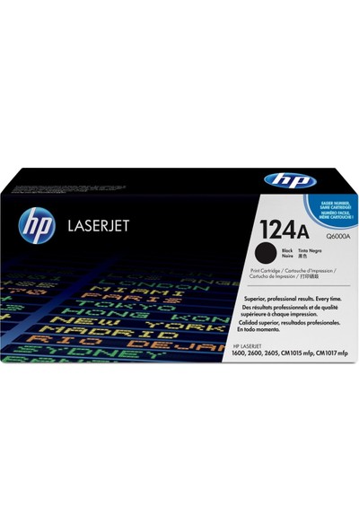 HP 124A / Q6000A / CM1017 / CM1015 / 2600 / 2605 / 1600 Siyah Orjinal Toner HP 124A / Q6000A / CM1017 / CM1015 / 2600 / 2605 / 1600 Siyah Orjinal Toner