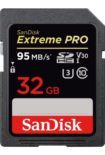 Sandisk Extreme Pro 32GB SDHC 95MB/s V30 UHS-I U3 Hafıza Kartı SDSDXXG-032G-GN4IN