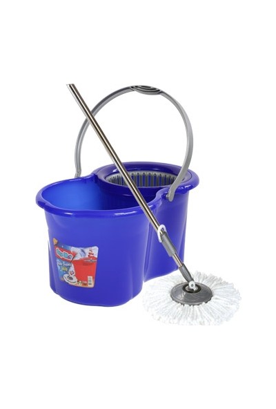 Filo Yapı Spin Mop Temizlik Seti Döner Başlıklı Paspas - Lacivert - 19 Litre Filo Yapı Spin Mop Temizlik Seti Döner Başlıklı Paspas - Lacivert - 19 Litre