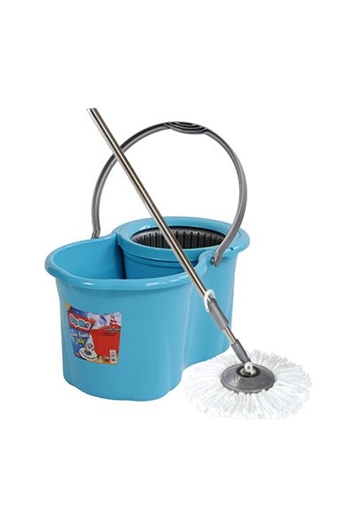 Filo Yapı Spin Mop Temizlik Seti Döner Başlıklı Paspas - Turkuaz - 19 Litre Filo Yapı Spin Mop Temizlik Seti Döner Başlıklı Paspas - Turkuaz - 19 Litre
