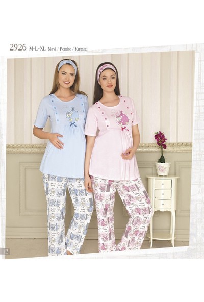 Haluk Bayram Baha Lohusa Emzirme Pijama Takım 2926 - Pembe Haluk Bayram Baha Lohusa Emzirme Pijama Takım 2926 - Pembe