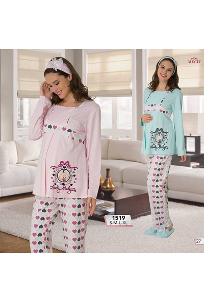 Mecit Lohusa Pijama Takım 1519 - Pembe Mecit Lohusa Pijama Takım 1519 - Pembe