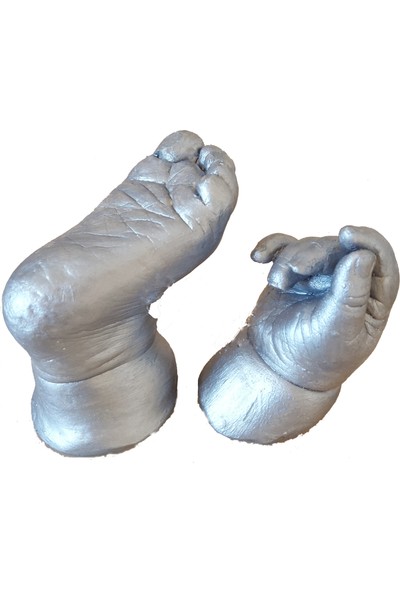 Küçük İzler Aljinat ile 3 Boyutlu Bebek El-Ayak İzi Heykeli Kalıp Seti Küçük İzler Aljinat ile 3 Boyutlu Bebek El-Ayak İzi Heykeli Kalıp Seti