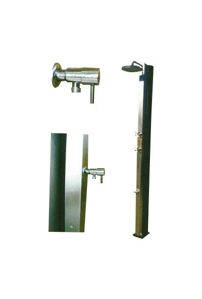 Waterfun Ayak Yıkamalı Solar Duş Rustic Çinko Çelik Kaplama Waterfun Ayak Yıkamalı Solar Duş Rustic Çinko Çelik Kaplama