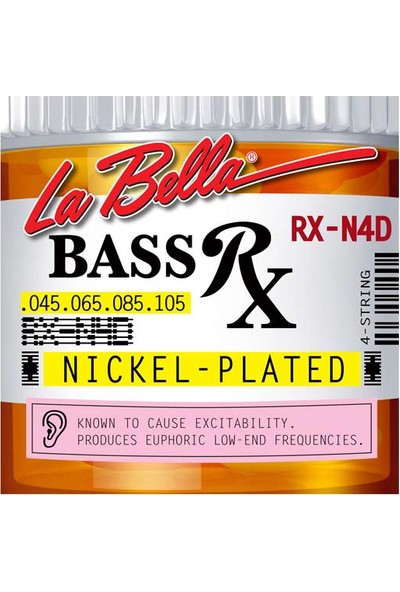 Gitar Aksesuar Bas Tel Labella 4 Telli RX-N4D 0,45 Gitar Aksesuar Bas Tel Labella 4 Telli RX-N4D 0,45