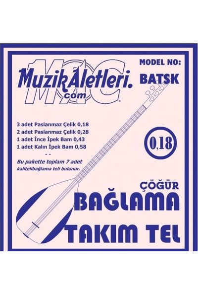 Bağlama Teli Takım 0.18 BATSK
