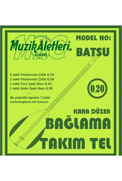 Bağlama Tel Takım 0.20 BATSU