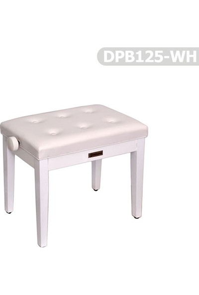 Piyano Aksesuar Koltuk Tabure Dominguez Ayarlı Beyaz DPB125-WH