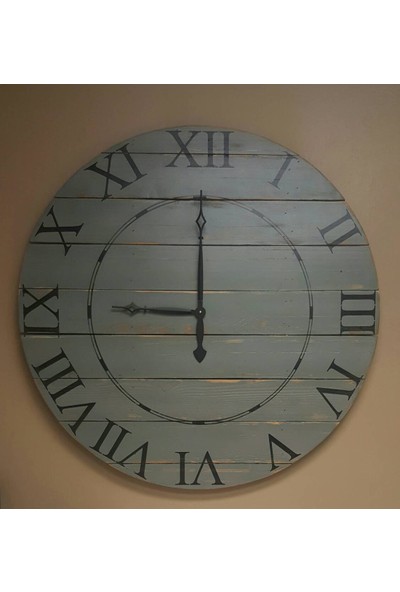 Markakanvas Ahşap Yuvarlak Duvar Saati