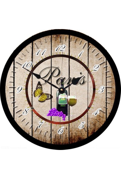 Markakanvas Ahşap Yuvarlak Duvar Saati Markakanvas Ahşap Yuvarlak Duvar Saati