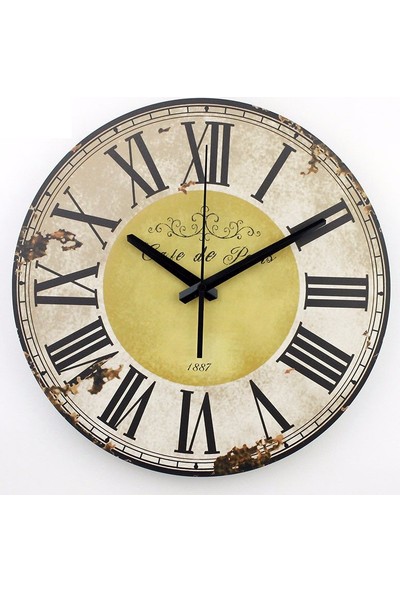 Markakanvas Ahşap Yuvarlak Duvar Saati Markakanvas Ahşap Yuvarlak Duvar Saati