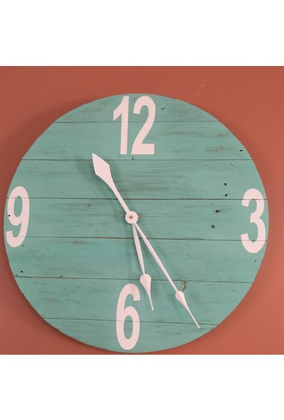 Markakanvas Ahşap Yuvarlak Duvar Saati Markakanvas Ahşap Yuvarlak Duvar Saati