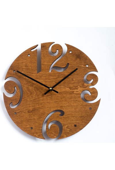 Markakanvas Ahşap Yuvarlak Duvar Saati