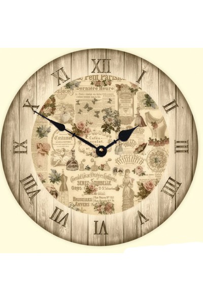 Markakanvas Ahşap Yuvarlak Duvar Saati Markakanvas Ahşap Yuvarlak Duvar Saati