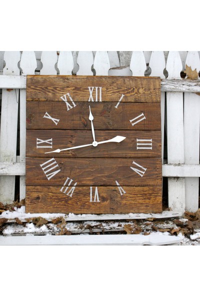 Markakanvas Ahşap Kare Duvar Saati Markakanvas Ahşap Kare Duvar Saati