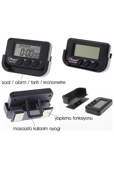 Modacar 6Lı Paket Mini Dijital Saat Tarih Kronometre Göstergesi 45A003 Modacar 6Lı Paket Mini Dijital Saat Tarih Kronometre Göstergesi 45A003
