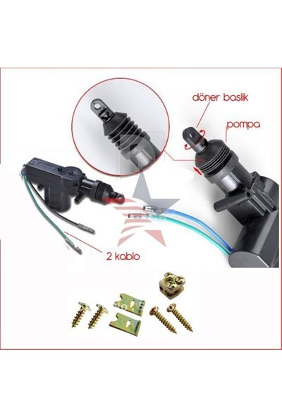 Modacar Merkezi Kilit Yedek Pompa 2 Kablolu 341106 Modacar Merkezi Kilit Yedek Pompa 2 Kablolu 341106
