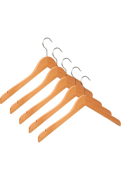 Nyn Ahşap Elbise Askısı 5'Li