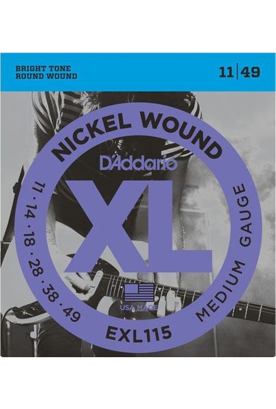 D'Addario EXL115 Blues / Jazz Elektro Gitar Teli (11-49) D'Addario EXL115 Blues / Jazz Elektro Gitar Teli (11-49)