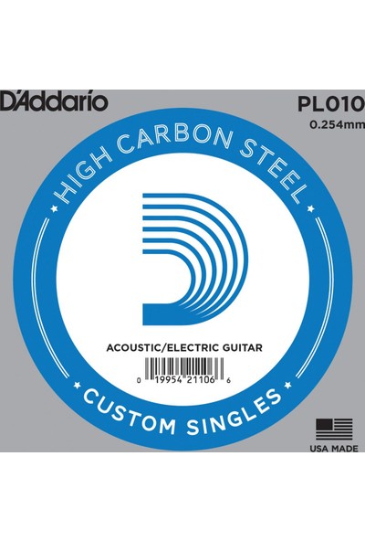 Daddario Pl010 Elektro Ve Akustik (E) Mi Teli