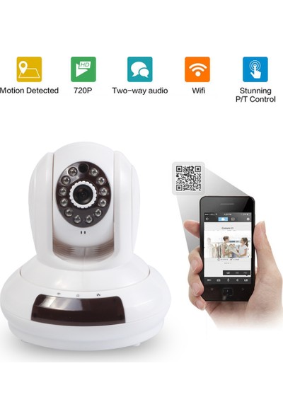 Kingboss Hd 360 Derece Hareket Sensörlü Ip Bebek Ve Güvenlik Kamerası