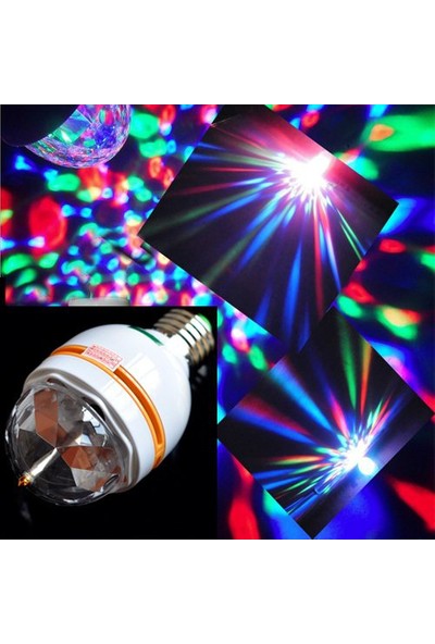 Pratik 360 Derece Dönen Renkli Dekoratif Disco Lamba Pratik 360 Derece Dönen Renkli Dekoratif Disco Lamba