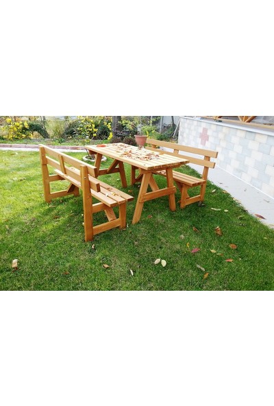 Alaçam Banklı Bahçe Masa Takımı 8 Kişilik
