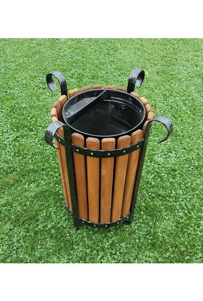 Alaçam Ahşap Lüks Çöp Kovası