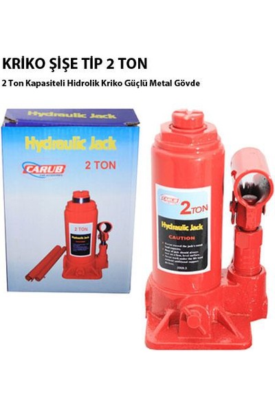 Tvet Hidrolik Kriko Şişe Tip 2 Ton