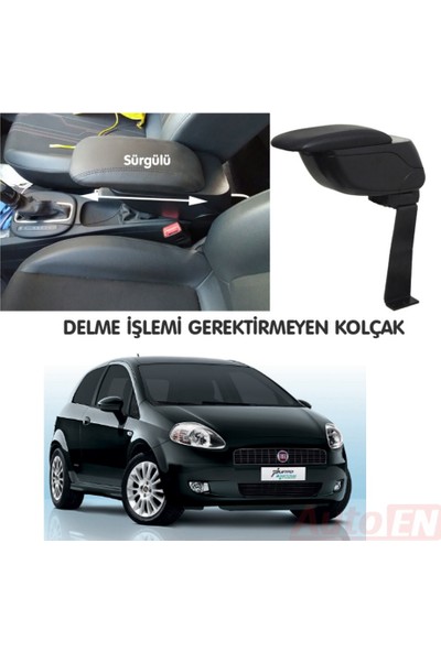 AutoEN Fiat Grande Punto 2006-2011 Kol Dayama Kolçak Siyah Delme Yok! AutoEN Fiat Grande Punto 2006-2011 Kol Dayama Kolçak Siyah Delme Yok!