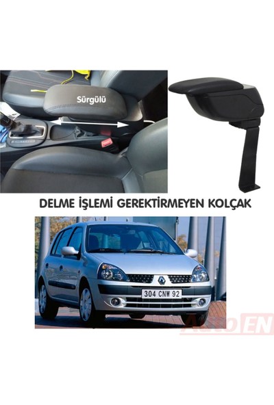 AutoEN Renault Clio 2 HB 1998-2005 Kol Dayama Kolçak Siyah Delme Yok! AutoEN Renault Clio 2 HB 1998-2005 Kol Dayama Kolçak Siyah Delme Yok!