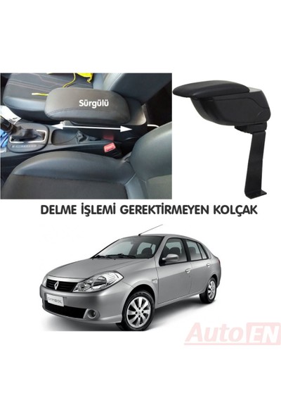 AutoEN Renault Symbol 2 Sedan 2008-2012 Kol Dayama Kolçak Siyah Delme Yok! AutoEN Renault Symbol 2 Sedan 2008-2012 Kol Dayama Kolçak Siyah Delme Yok!
