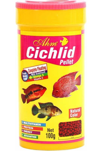 Ahm Cichlid Pellet Natural Colour 250 Ml. Ahm Cichlid Pellet Natural Colour 250 Ml.