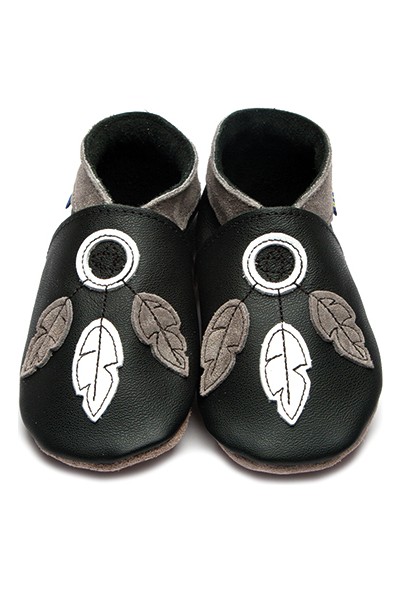 İnch Blue Hakiki Deriden Patik Dream Catcher Black