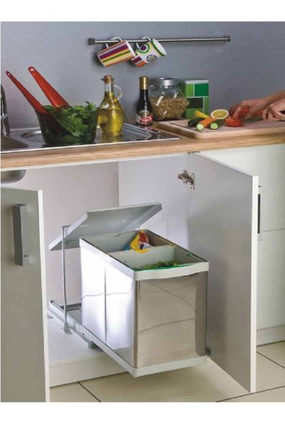 Eryıldız İdol Raylı Çöp Kovası 14+14 Lt Eryıldız İdol Raylı Çöp Kovası 14+14 Lt