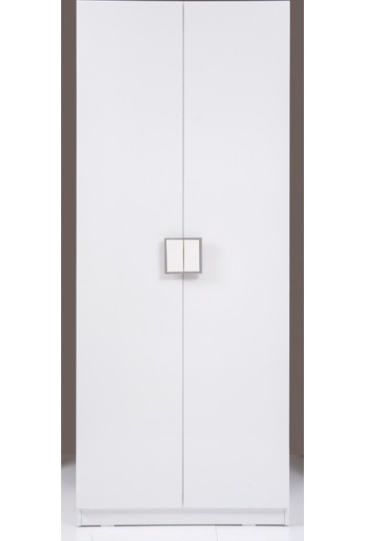 Kenyap Plus 813048 Stella 2 Kapaklı 3 Çekmeceli Gardırop - Beyaz Kenyap Plus 813048 Stella 2 Kapaklı 3 Çekmeceli Gardırop - Beyaz