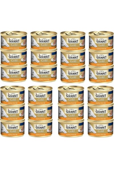 Gourmet Gold Kiyilmiş Hindi Etli Yetişkin Kedi Konservesi 85 Gr 24 Adet