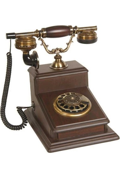 Anna Bell Büyük Büro Ceviz Ahşap Telefon