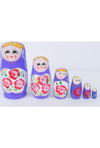 50Bir Ahşap Matruşka Bebek 6'lı Set 50Bir Ahşap Matruşka Bebek 6'lı Set