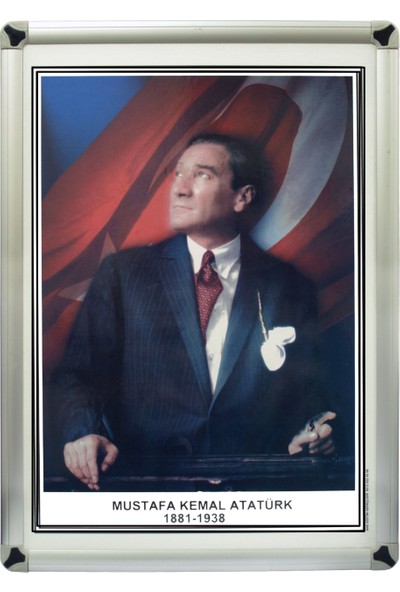 Martı Atatürk Portresi 35x50 Metal Çerçeve Duvara Monte Martı Atatürk Portresi 35x50 Metal Çerçeve Duvara Monte