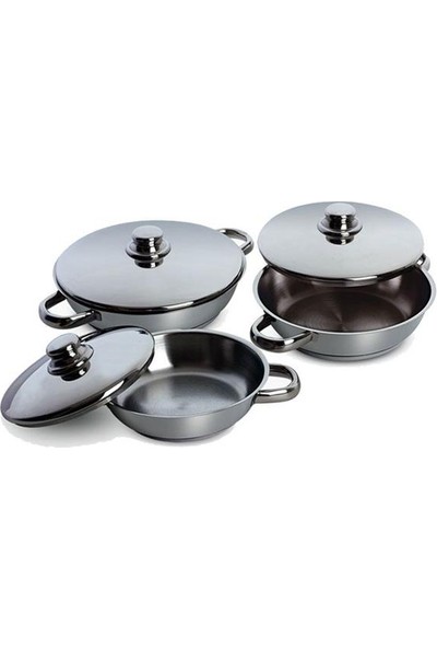 Gülsan 3Lü Çelik Omlet Takımı 6 Parça