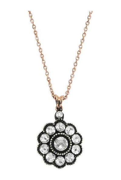 Altınbaş Elmas Çiçek Kolye NV013