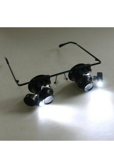 Enhavalı Gözlük Şeklinde 20X Büyüteç Enhavalı Gözlük Şeklinde 20X Büyüteç